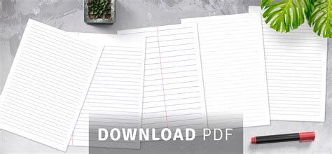 Lined Paper Template Word Pdf PDF Template