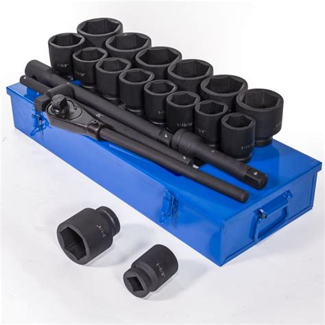 Stark 21 Piece Set Jumbo Impact Socket Set 1 Inch Drive W Extension W