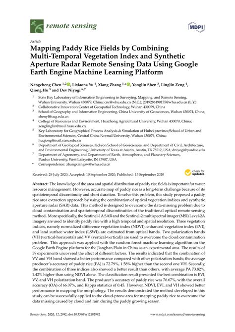 Pdf Mapping Paddy Rice Fields By Combining Multi Temporal Vegetation