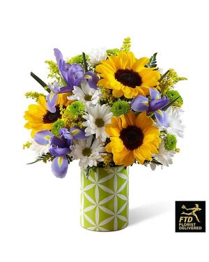 The Ftd® Sunflower Sweetness™ Bouquet Vase Included Flower Delivery