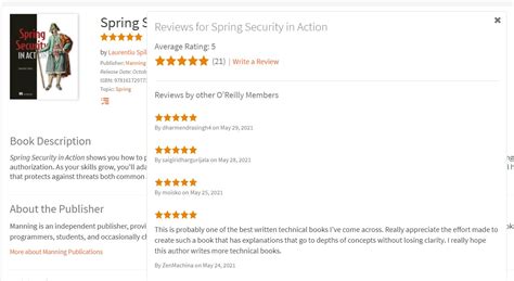Laur Spilca 🇺🇦 On Twitter Spring Security In Action Just Got Even More 5🌟😎 Thanks Folks Im