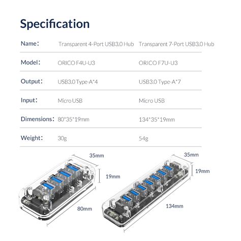 Transparent USB HUB Home Home Plus