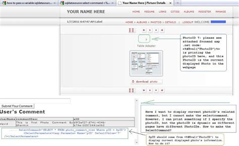 Solved How To Pass A Querystring In Asp Nets Selectcommand From Code