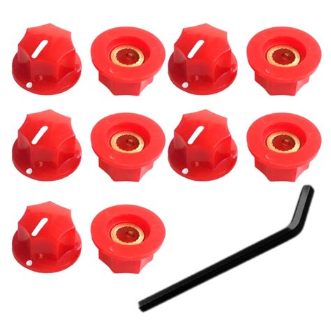 Yigsecu 10pcs Guitar Footswitch Knobs Pedal Protections Caps For Guitar Effect Footswitch Knobs
