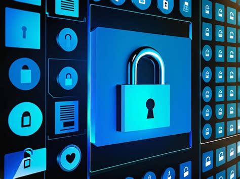 Premium Photo Locked Data Files Screen Displaying A Series Of File Icons Lock Symbol Digital