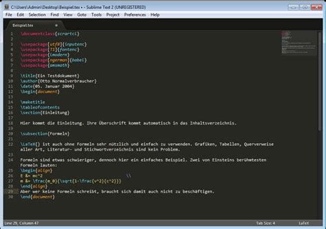 sublime text als latex editor unter windows und mac nutzen