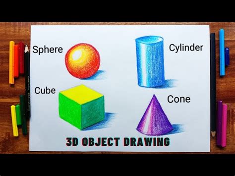 easy 3d objects to draw