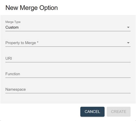 Configure A Merging Step Using Quickstart