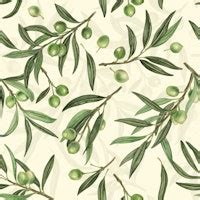 Olive Branch Floral Wallpaper For Home Decor
