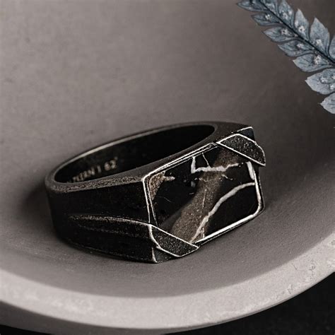 Binomial Ring Marbleantique Silver Holzkern