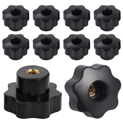 Ocr 10pcs 7 Star Through Hole Knob M6 Knurled Thread