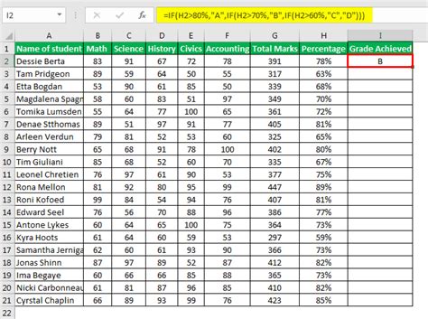Excel Grading Template