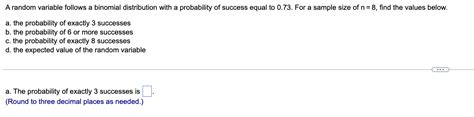 Solved A Random Variable Follows A Binomial Distribution Chegg
