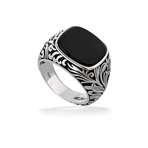 Effy Onyx Signet Scroll Ring Na Hoku