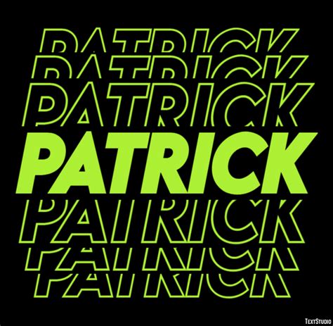 Patrick Text Effect And Logo Design Name
