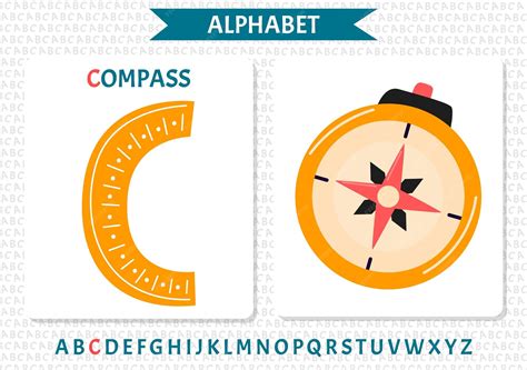 Premium Vector Vector Alphabet On Sea Pirates Theme Letter Compass