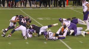 Highlight Gervon Dexter Sr Trips Up Jj Mccarthy For Bears First Sack Of 2025 Season