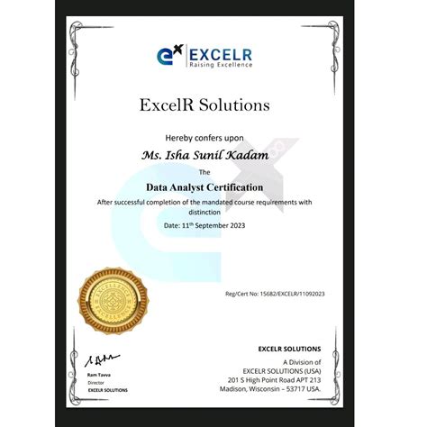 Isha Kadam On Linkedin Certifiedprofessional Certifieddataanalyst Datadriven Excelr Powerbi…