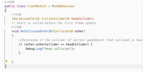 Implementing Head Collision Detection Using Oncollisionenter2d Show