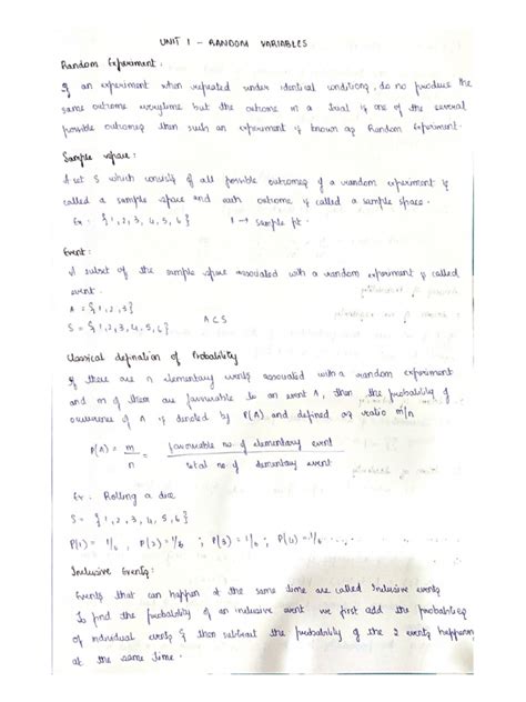 unit 1 random variables pdf