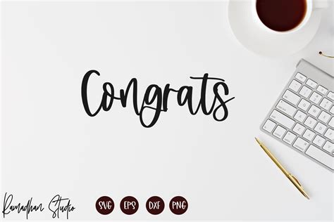 Congrats Svg Congratulations Svg Files Graphic By Ramadhanstudio