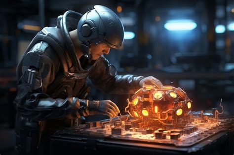 Premium Photo A Nanorobotics Engineer Creating Cleaning Nanobots