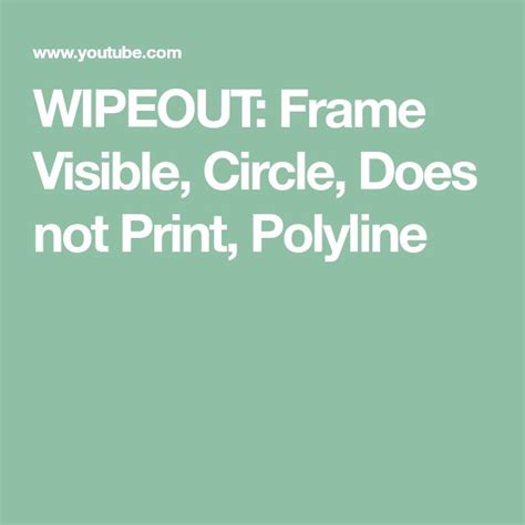 Wipeout Frame Visible Circle Does Not Print Polyline Autocad Autocad Tutorial Print