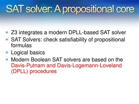 Ppt An Efficient Smt Solver Powerpoint Presentation Free Download