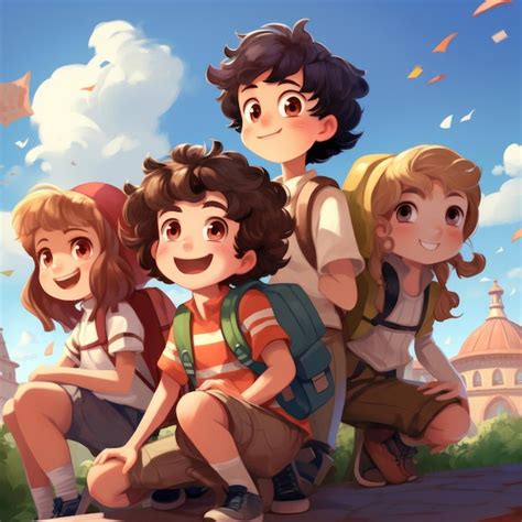 Premium Ai Image Funny Friends Classmates