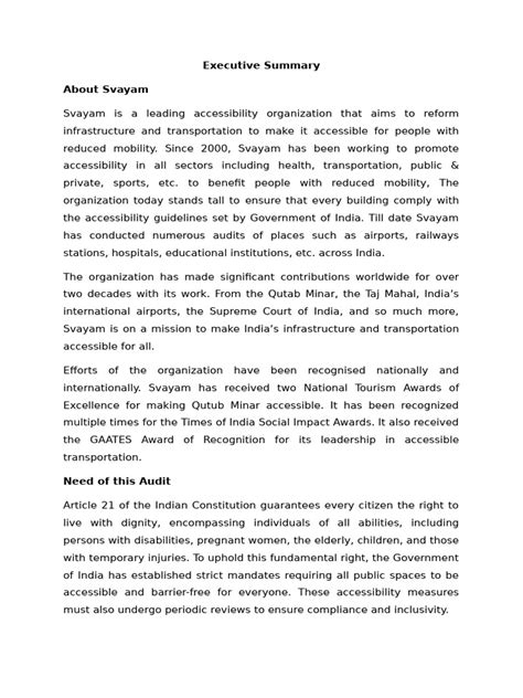 Executive Summary Pdf Accessibility Wheelchair
