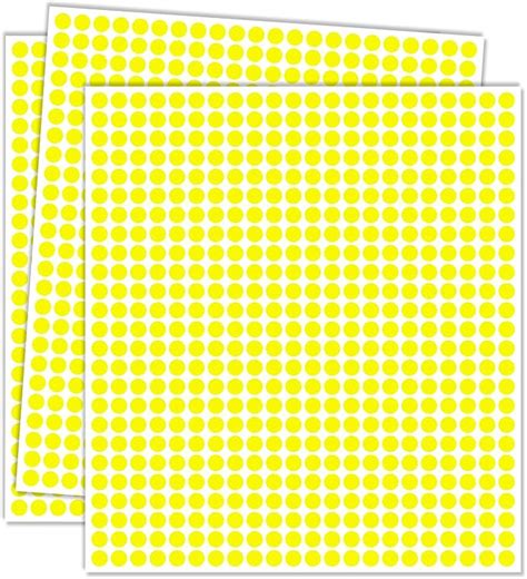 Ouzoustate 1 4 Yellow Dot Stickers 2750 Pcs Small Round Circle Stickers Tiny Mini