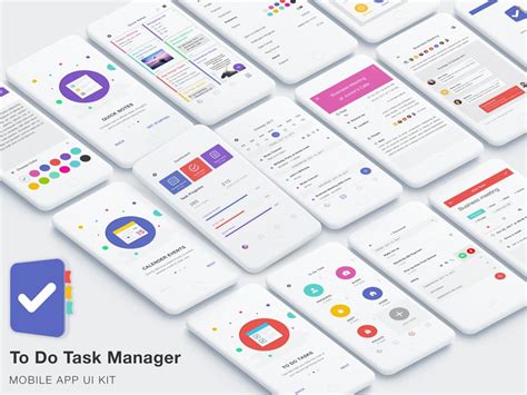 to do task manager app ui kit by app innovation on dribbble