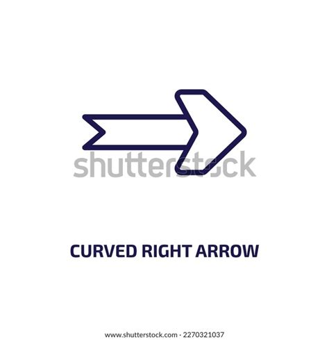 Curved Right Arrow Icon User Interface Stock Vector Royalty Free 2270321037 Shutterstock