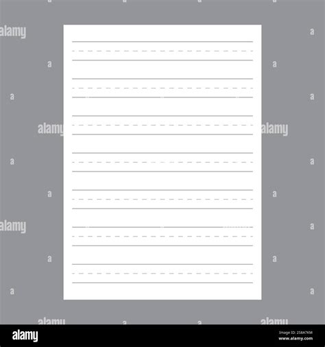 Lined Checklist Page Minimal Task Layout Printable Planner Sheet Vector Illustration Stock