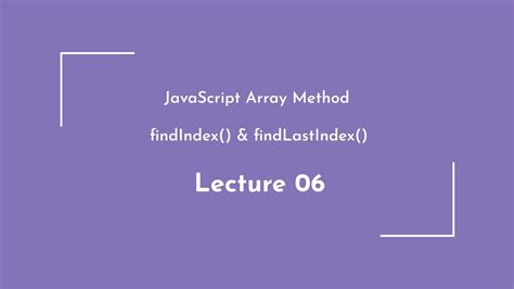 Javascript Array Findindex And Findlastindex Tutorial In Bangla Youtube