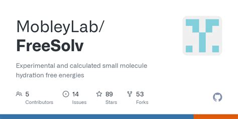 GitHub MobleyLab FreeSolv Experimental And Calculated Small Molecule Hydration Free Energies
