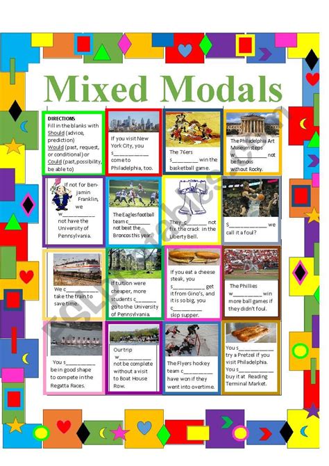 Should Would Could Mixed Modals Practice Esl Worksheet By Redcamarocruiser