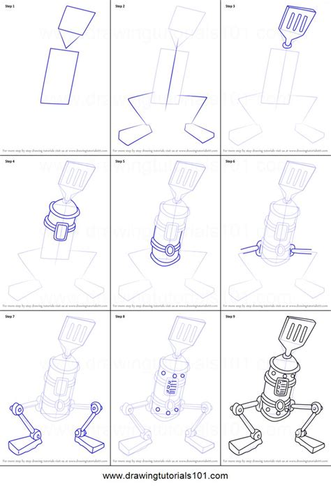 How To Draw Le Spatula From Spongebob Squarepants Printable Drawing Sheet By Drawingtutorials101