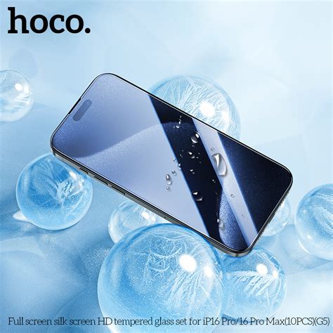 Bộ Kính Cường Lực Hd Full Màn Hình Lụa Cho Ip16 Pro Max 10pcs G5