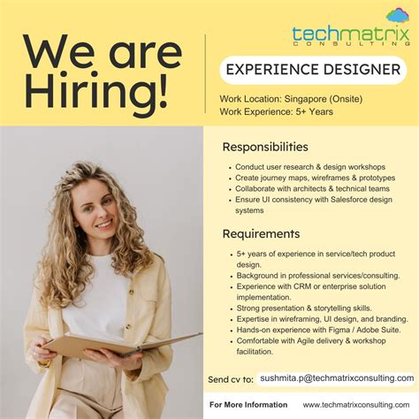Hiring Uxdesign Salesforce Techmatrix Uiux Singaporejobs Sushmita Pal