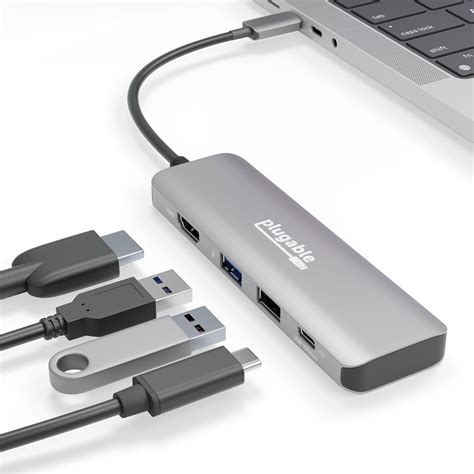 Plugable 4 In 1 Usb C Hub With 4k Hdmi 100w Charging ~ Plugable Technologies