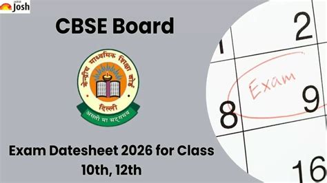 Cbse Board Date Sheet 2026 Class 10th 12th Indicative Time Table