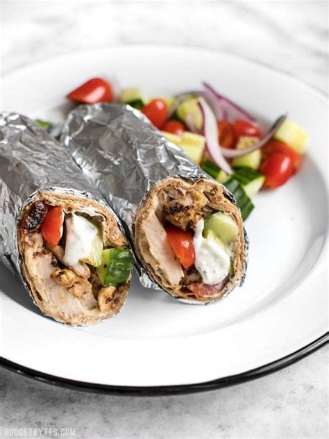 Greek Chicken Wraps Step By Step Photos Budget Bytes