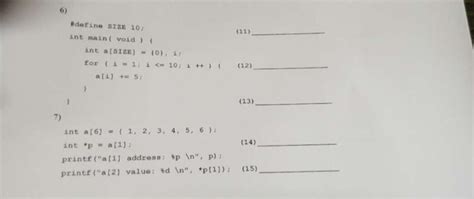 Solved 6 Define Size 10 Int Main Void Int A Size 10