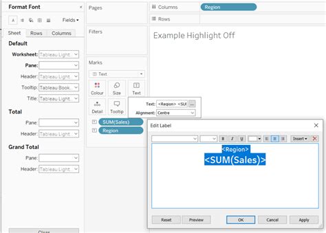 tableau tip a method to remove flashing border around text marks