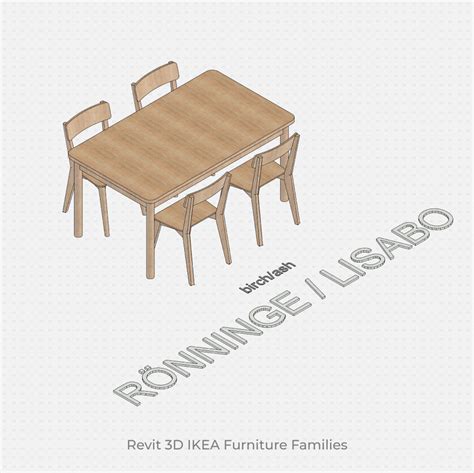Download Free Ikea Revit Families Ikea RÖnninge Lisabo Table And 4