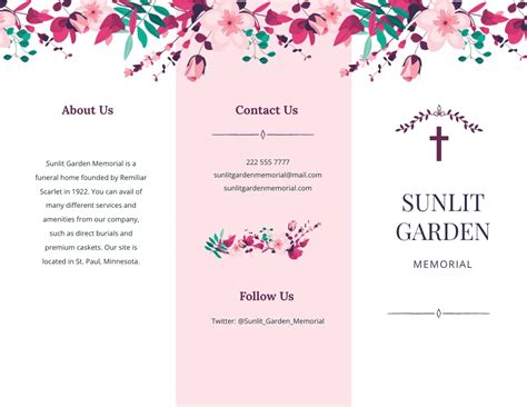 Free Memorial Templates Editable And Printable