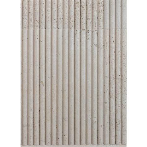 Bathroom Travertine Wall Cladding Slab Round Edge Flute Stone Decoration Marble Fluted Wall