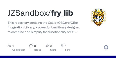 github jzsandbox fry lib this repository contains the oxlib qbcore