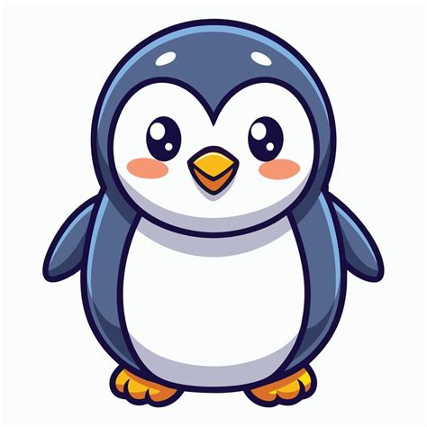 Cute Penguin White Background Illustration 57130045 Vector Art At Vecteezy